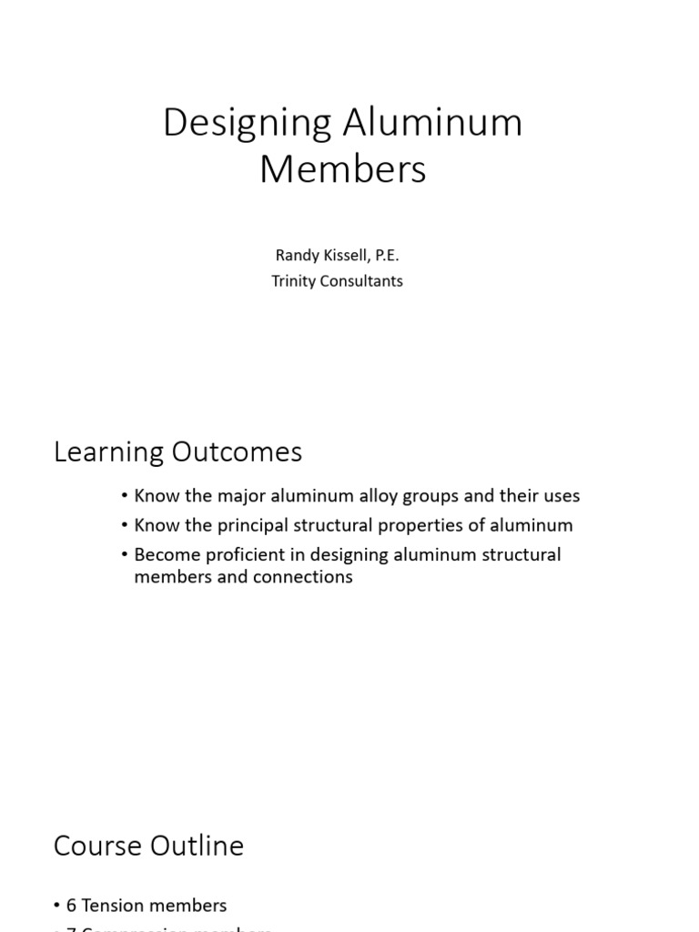 Designing Aluminum Members | PDF | Buckling | Strength Of Materials