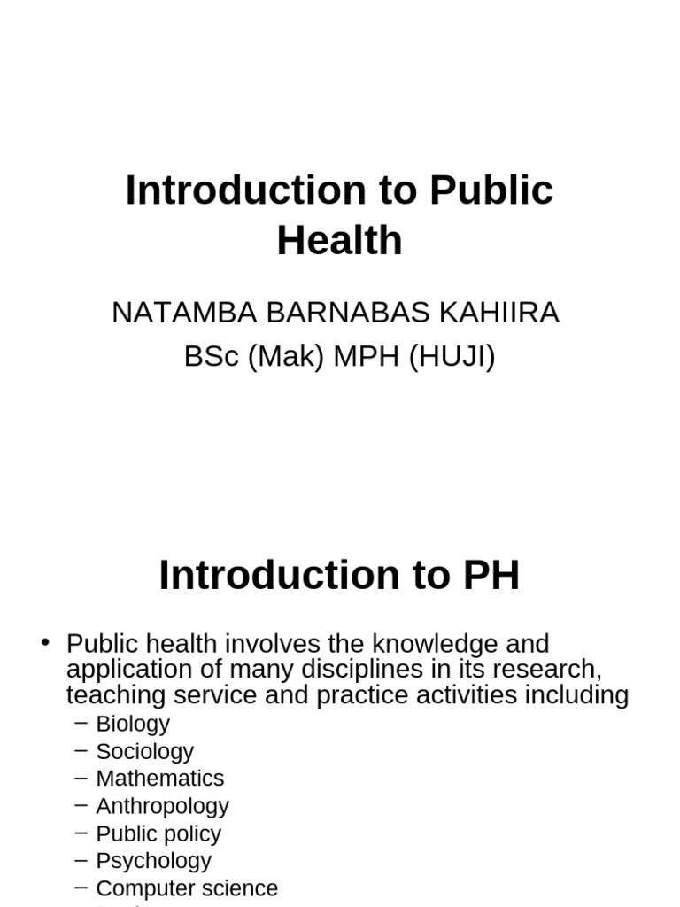 Overview of Public Health Careers and Theories | PDF | Microorganism ...