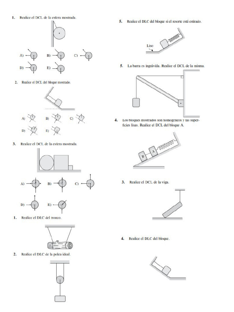 practica de estatica 3ro sec | PDF