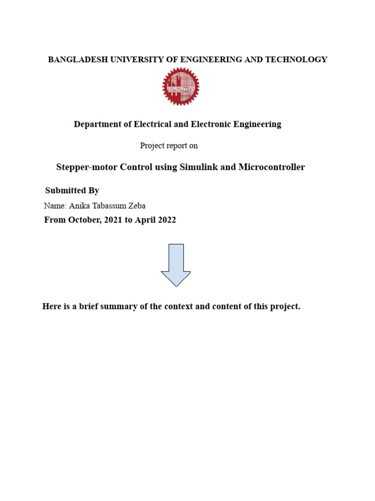 Brief Summary Stepper Control | PDF | Electric Motor | Electrical Components