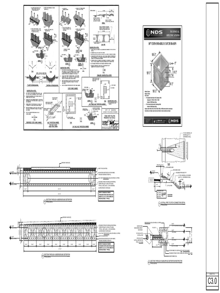 Outfall Pipe and Detention Detail | PDF | Materials | Home Appliance