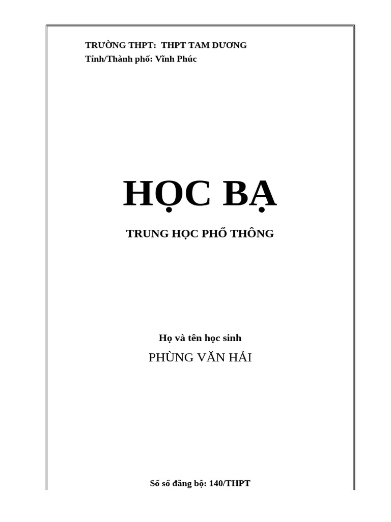 10 HS THPT HocBaHocSinh PhungVanHai | PDF