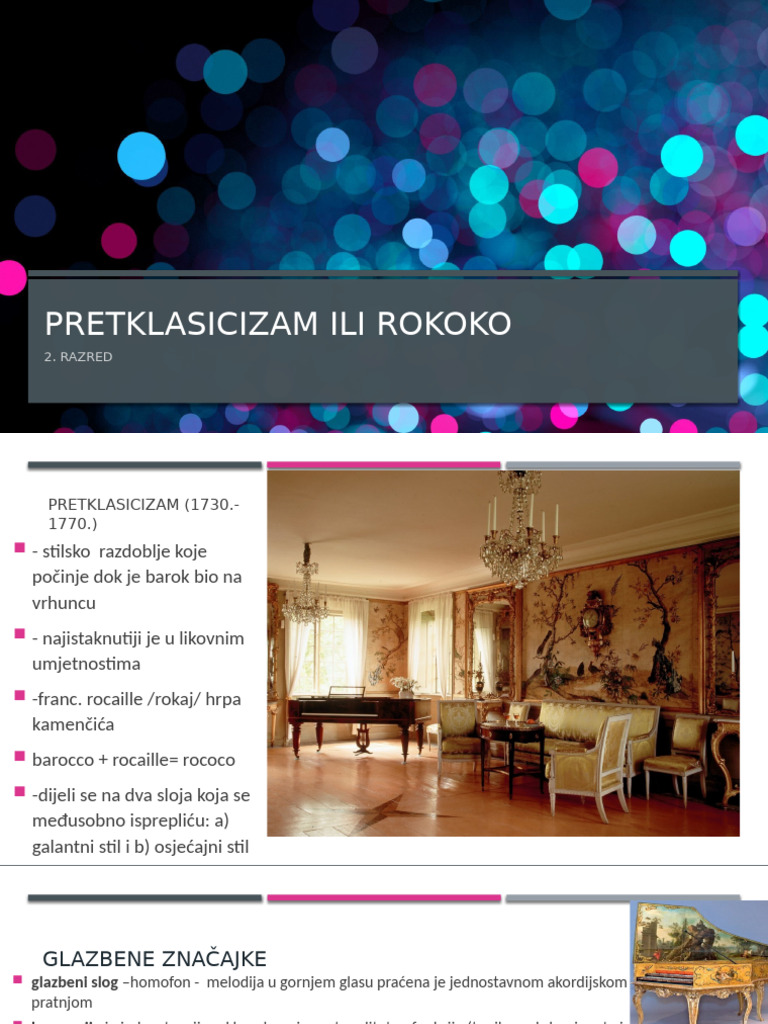 Pretklasicizam Ili Rokoko - Galantni Stil | PDF