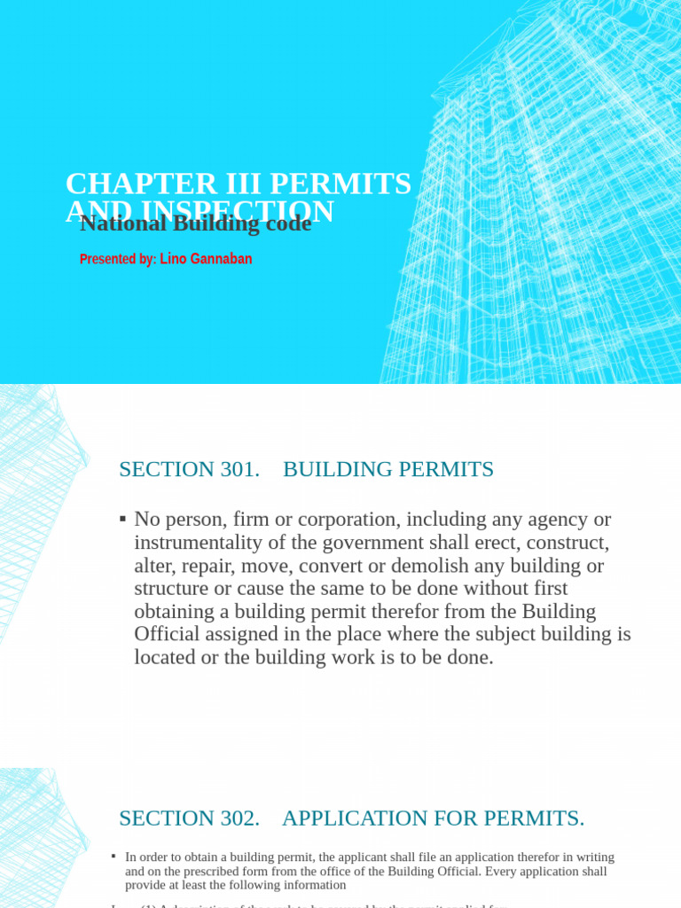 Building Permits and Inspection Guide | PDF | Justice | Crime & Violence