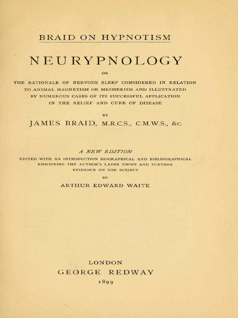 Braid On Hypnotism by James Braid | PDF