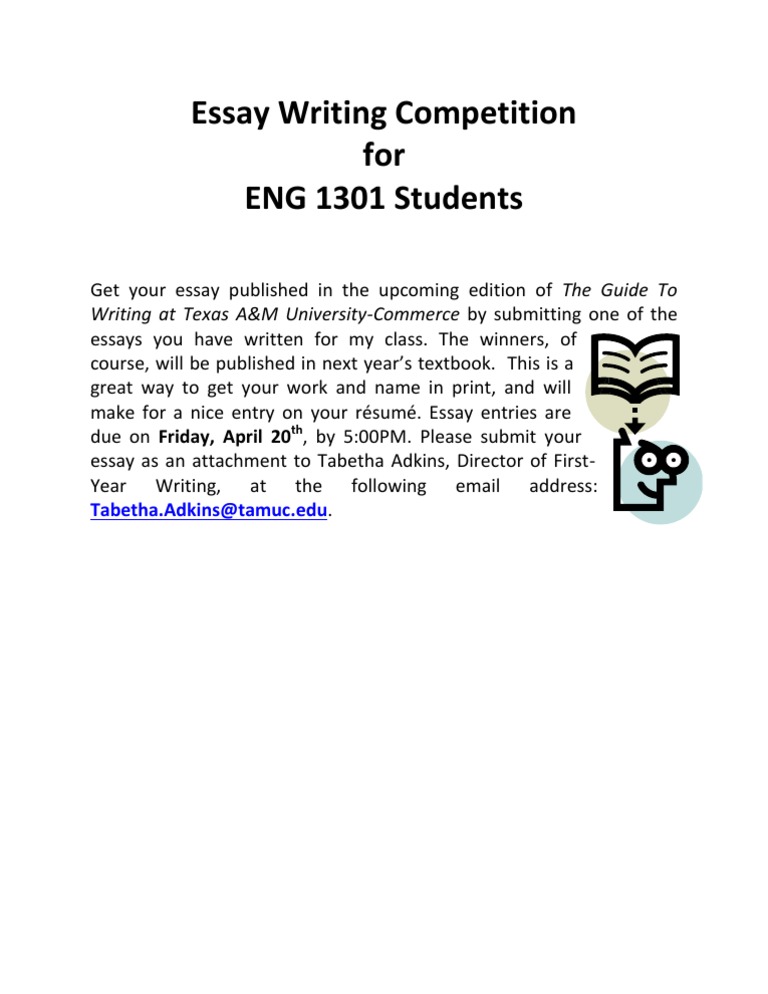 Essay Writing Competition | PDF | Career & Growth