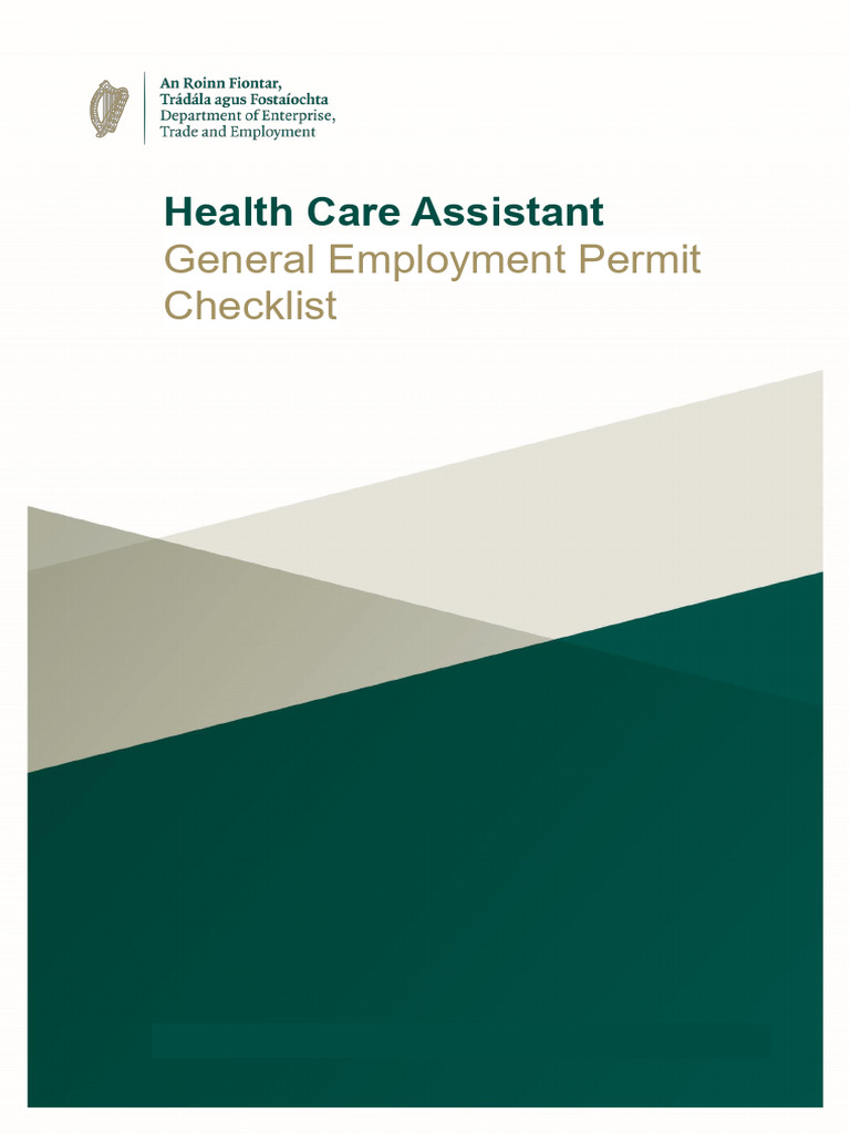 Health Care Assistant Employment Permit Checklist | PDF | Salary ...