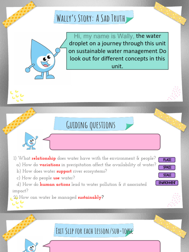 Wally's Journey: Understanding Water Management | PDF | Water | Water ...