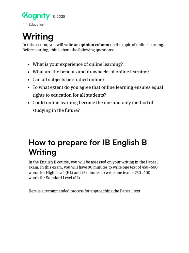 Opinion Column on Online Learning | PDF | Learning | Educational Technology