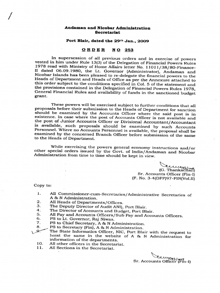 Delegation of Power - HOD | PDF