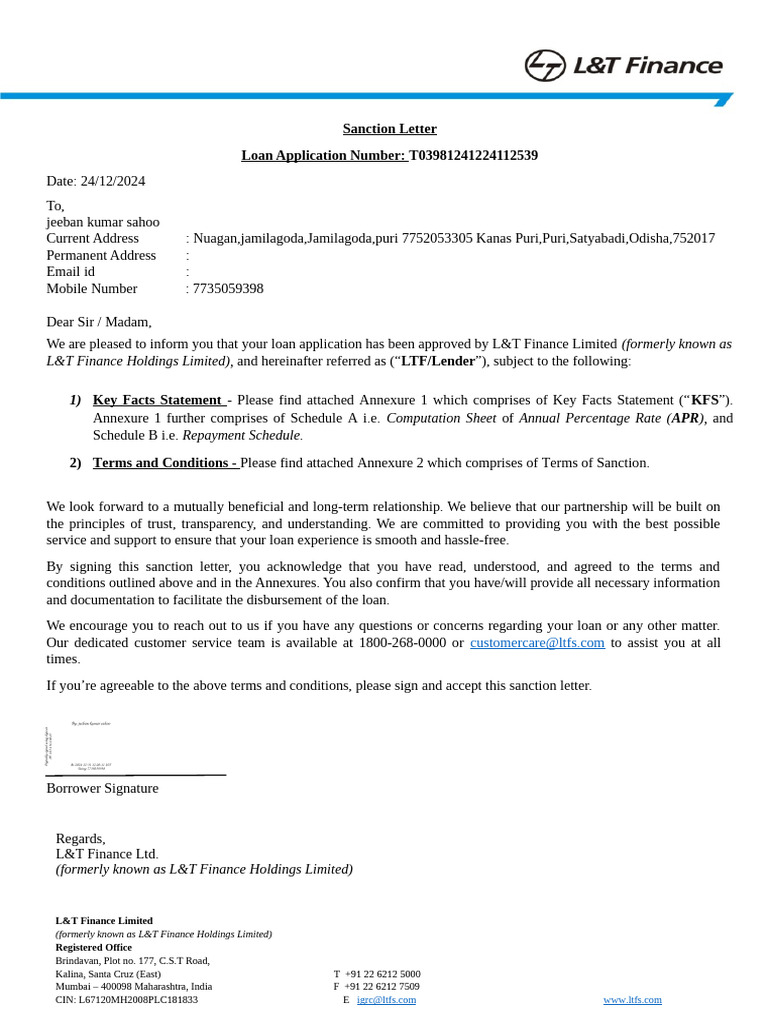 a3mNo00000HeyQTIAZTW KFS | PDF | Loans | Interest