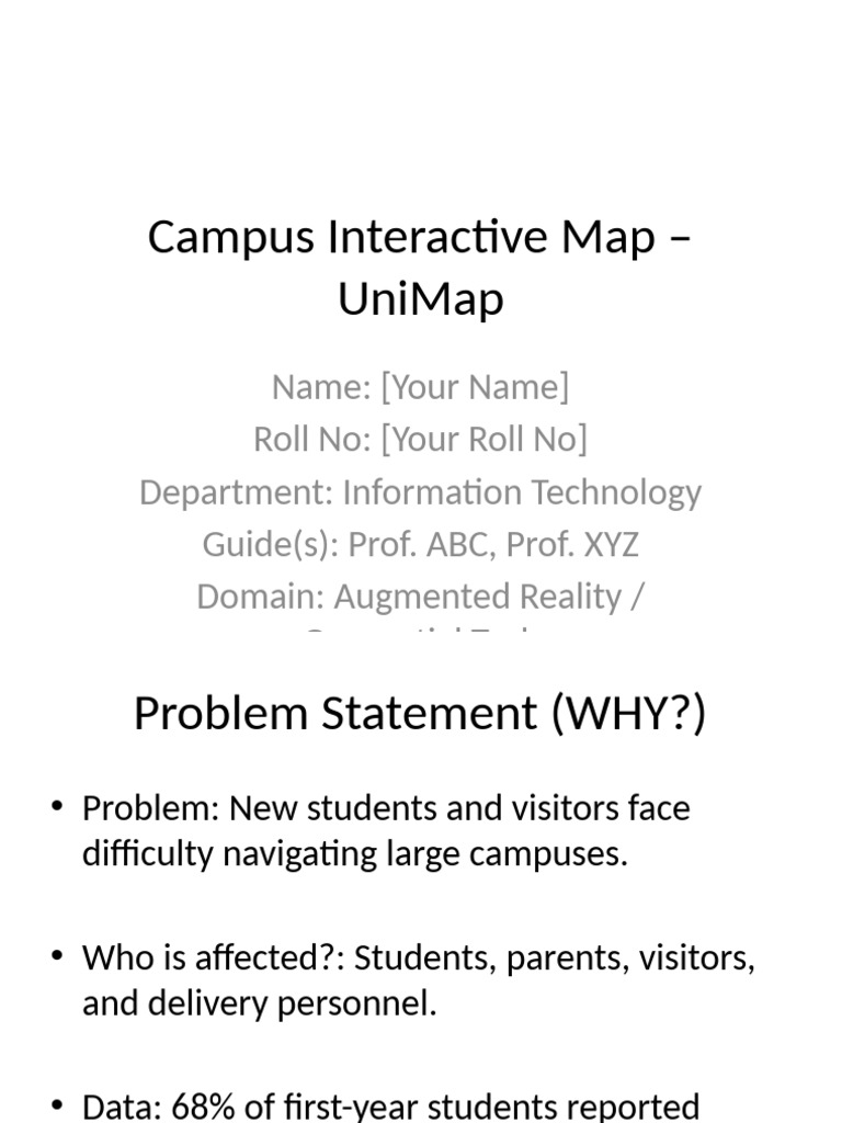 Campus Interactive Map Presentation | PDF