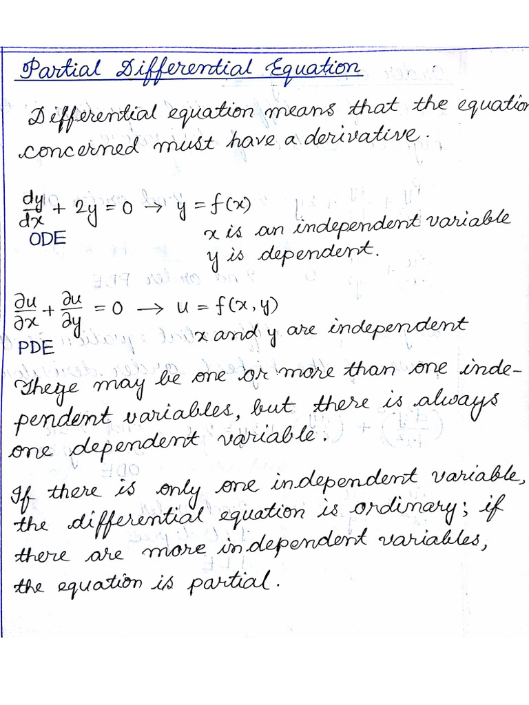 Partial Differential Equation | PDF