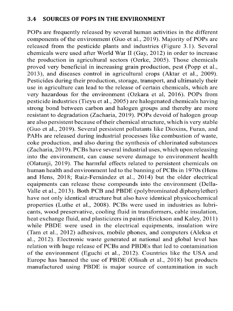 Persistent Organic Pollutants | PDF