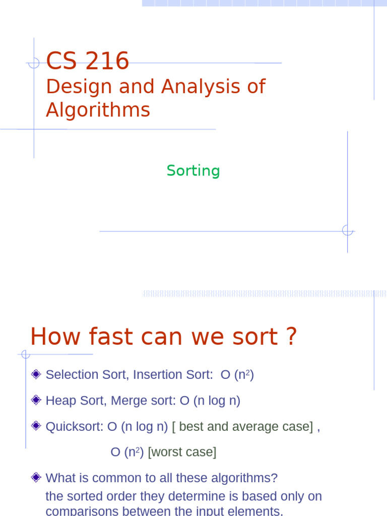 7 - Sorting (Linear Sort) | PDF | Algorithms | Computer Programming