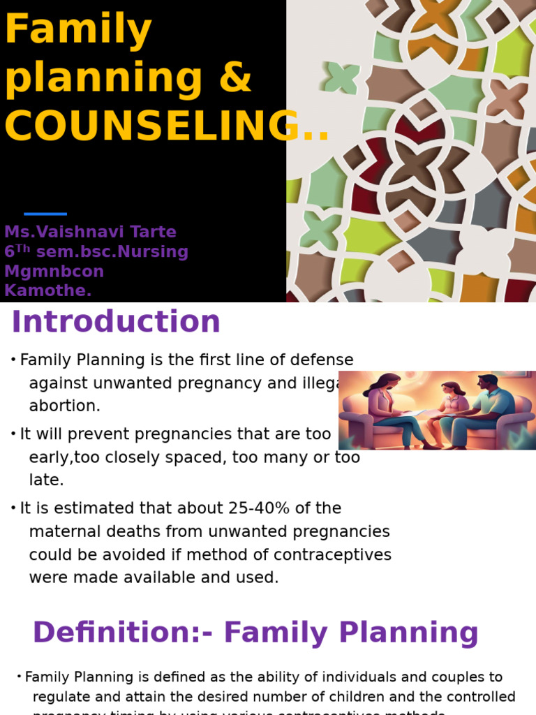 Family Planning Counseling Methods | PDF | Family Planning | Birth Control