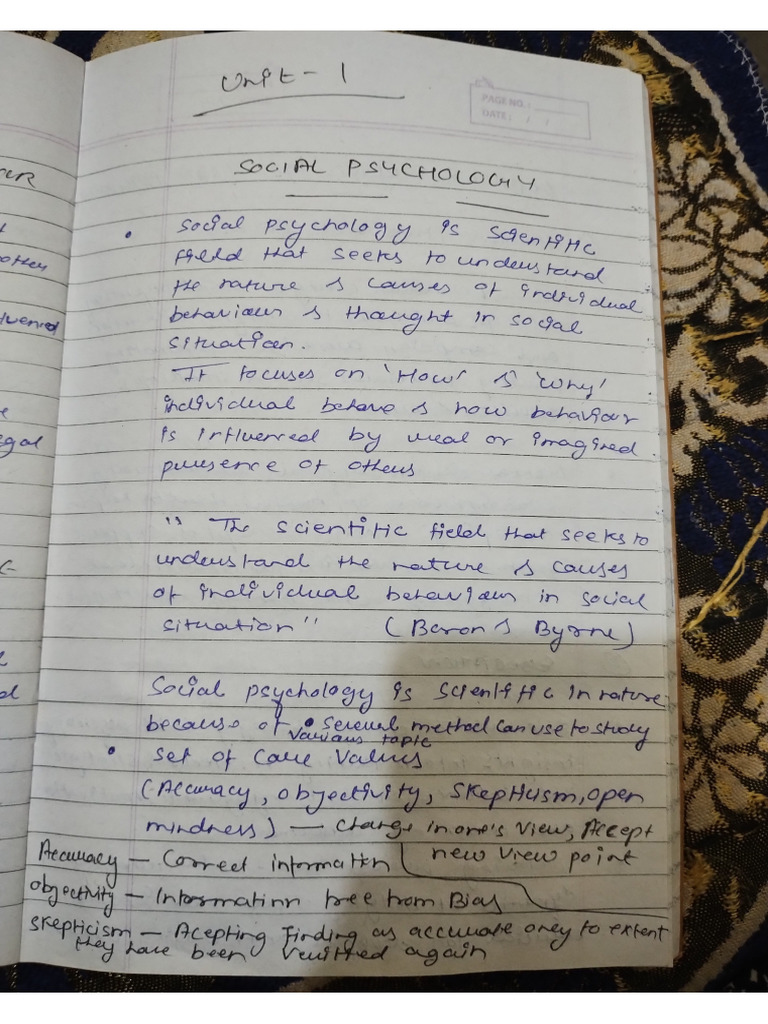 Unit 1 Social Psychology | PDF