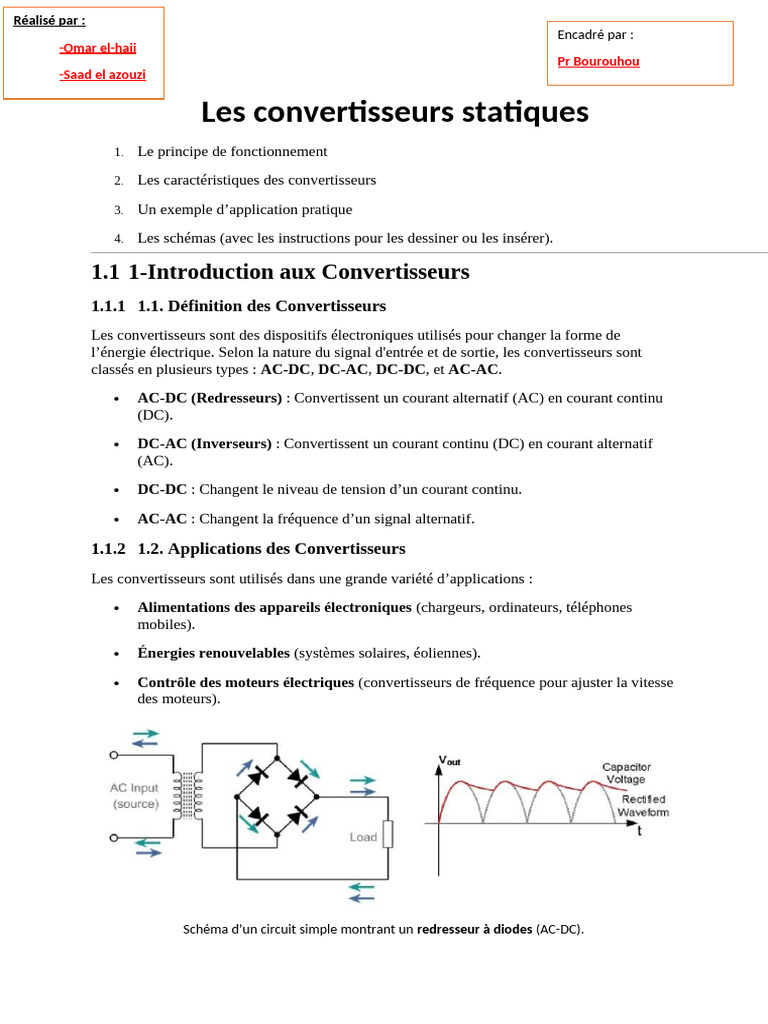 Les Convertisseurs Statiques | PDF | Redresseur | Diode