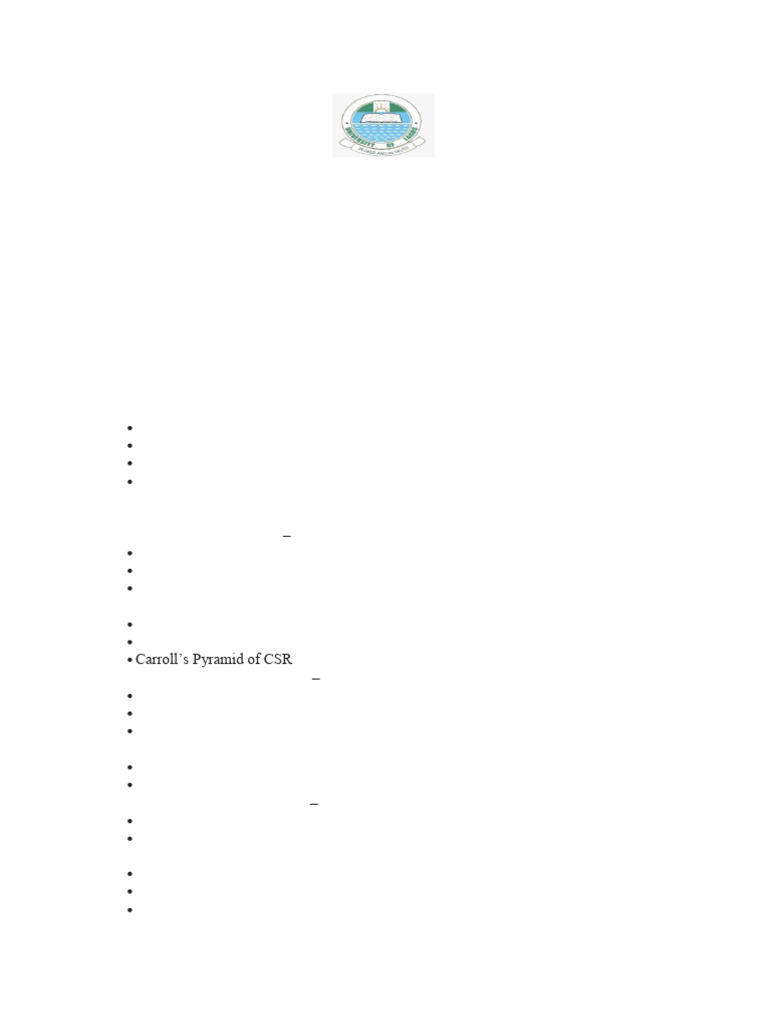 FBA420 Corporate Social Responsibility (CSR) | PDF | Corporate Social Responsibility | Natural ...