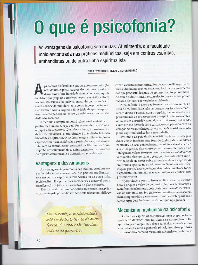 O Que É Psicofonia 1 | PDF