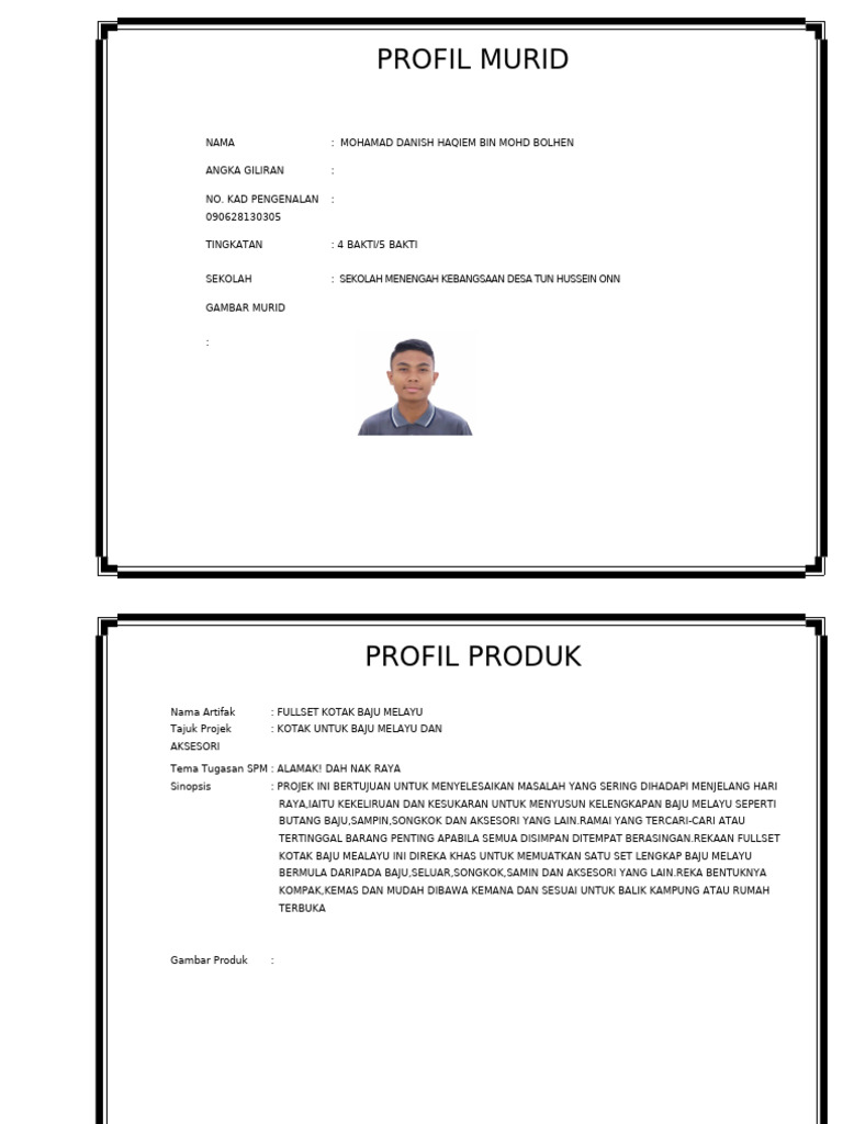 Template Folio Reka Cipta | PDF