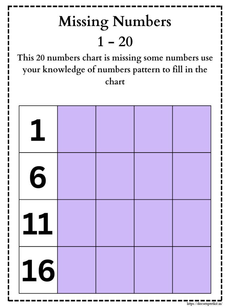 Missing Numbers 01 | PDF