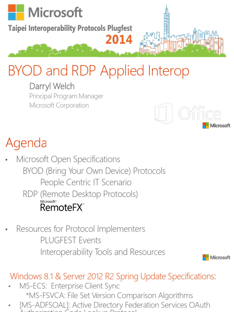 03-Bring Your Own Devices (BYOD & ADFS) - Darryl Welch | PDF | Remote Desktop Services | Active ...