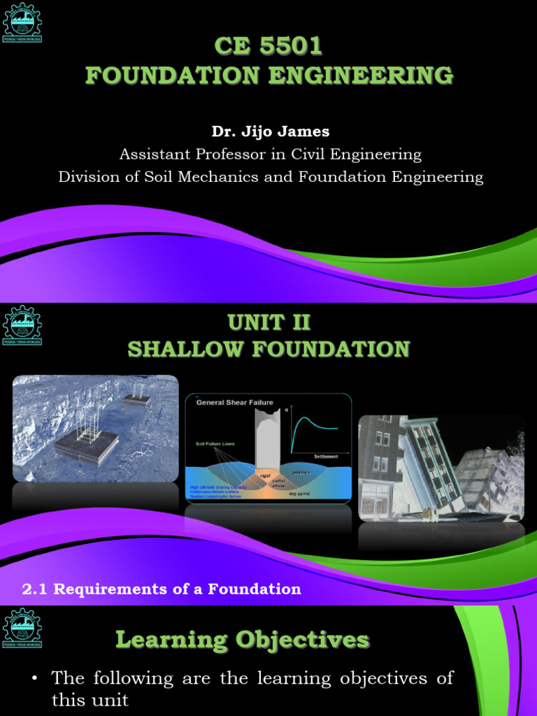 Unit II Mod 2.1 Requirements of Foundation-Invert | PDF | Foundation (Engineering) | Earth Sciences