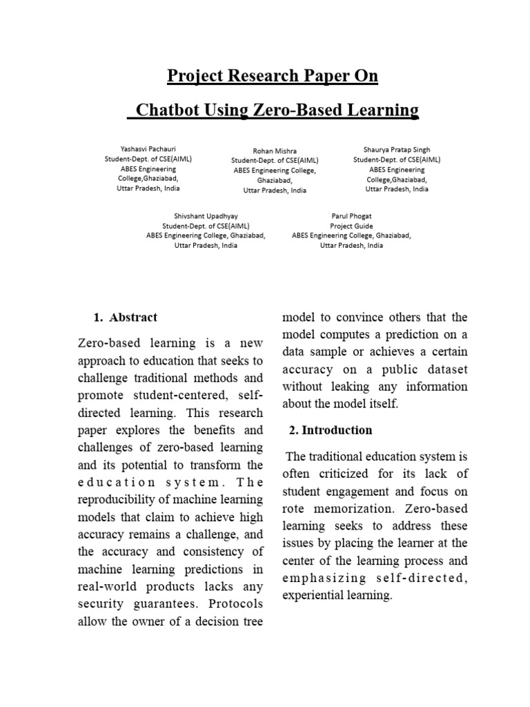 Research Paper Data Science | PDF | Machine Learning | Learning