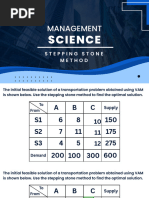 Stepping Stone Method (Transportation Problem) | PDF | Mathematical ...
