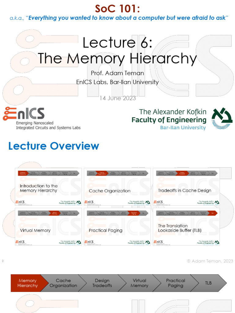 Lecture 6 Memory 2023 | PDF | Cpu Cache | Random Access Memory