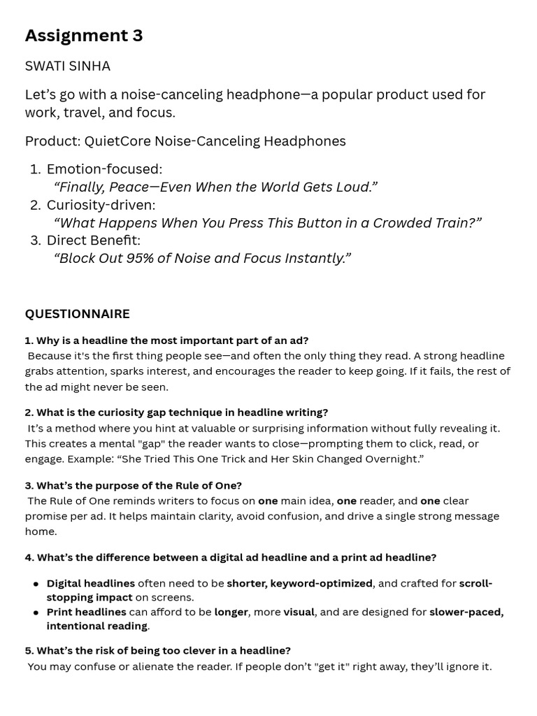 Swati Sinha CP Assignment 3 | PDF