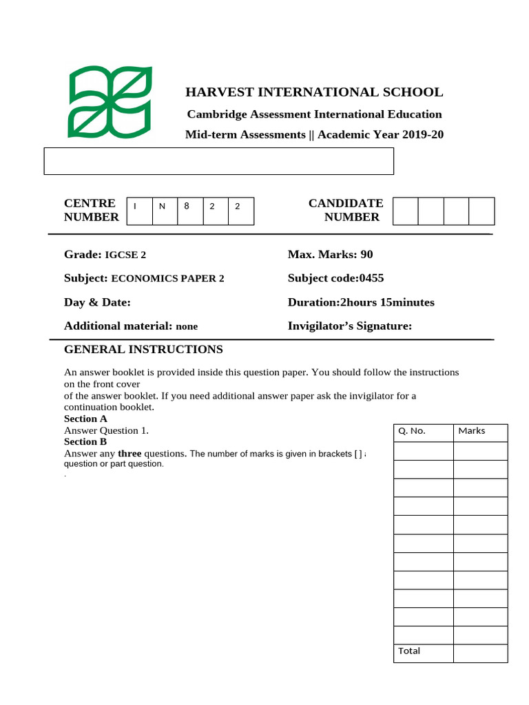 Igcse 2 Paper 2 | PDF