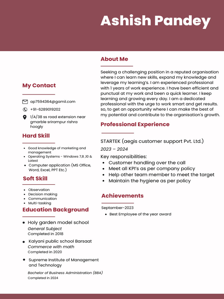 Ashish Pandey Update CV | PDF