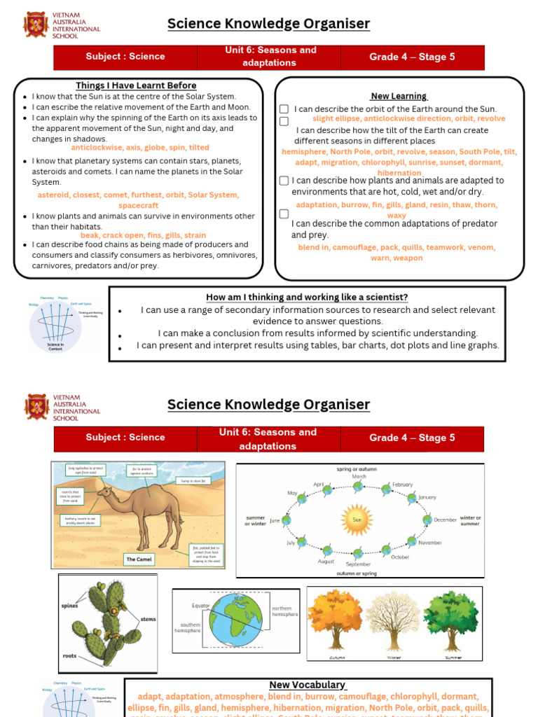 Seasons and Adaptations in Science | PDF | Earth | Predation