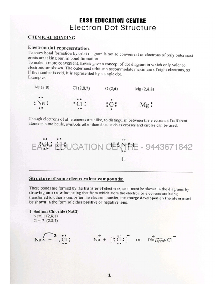 Electron Dot Structures | PDF