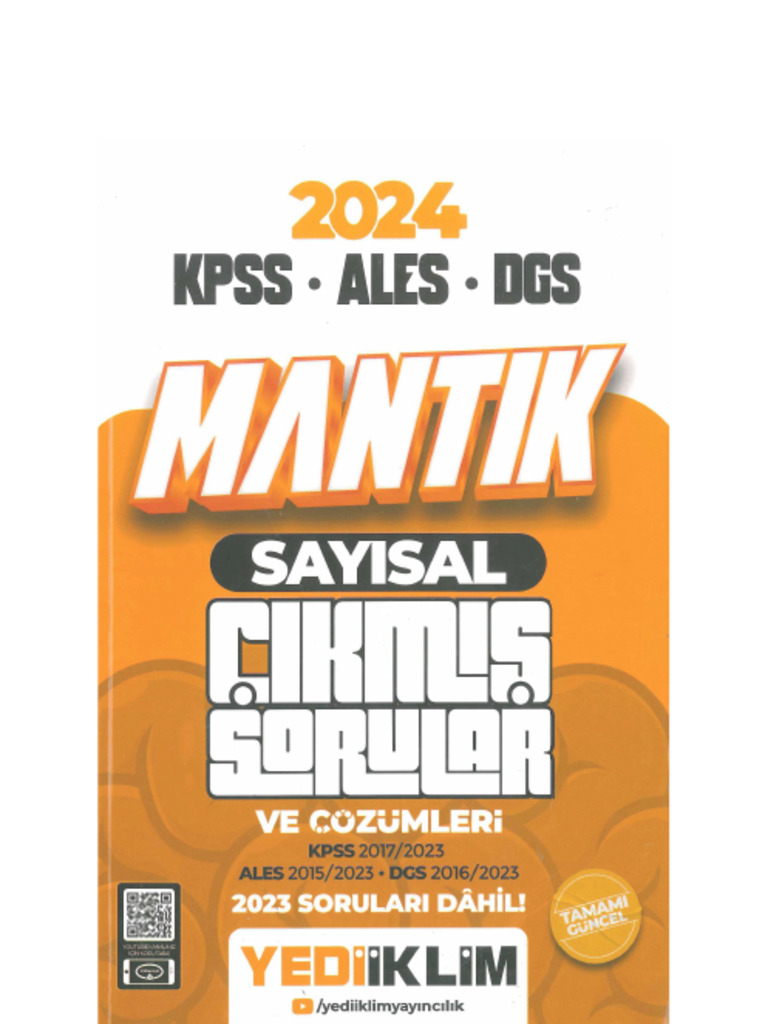 2024 Yediiklim Dgs Ales Kpss Sayisal Mantik Sorulari | PDF