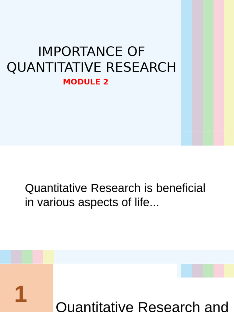 Benefits of Quantitative Research | PDF | Behavior | Psychology