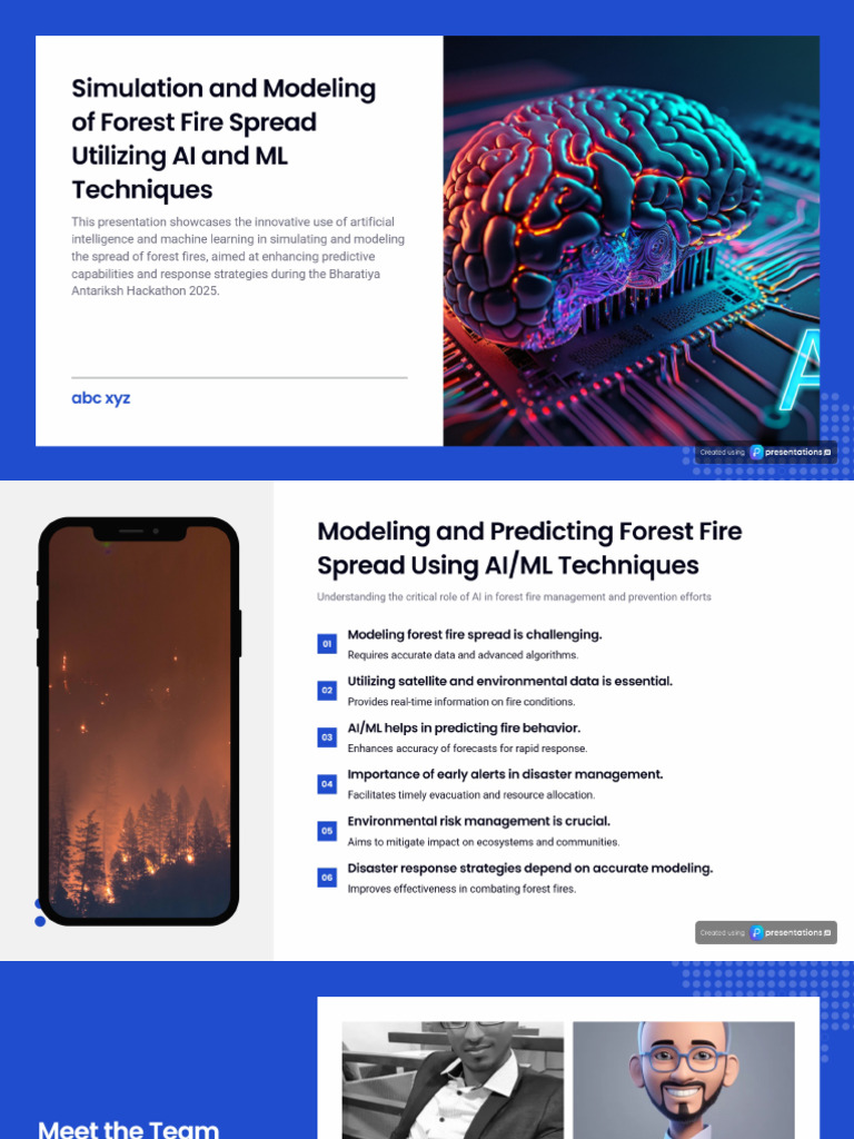 Simulation & Modeling of Forest Fire Spread Using AI - ML Techniques | PDF