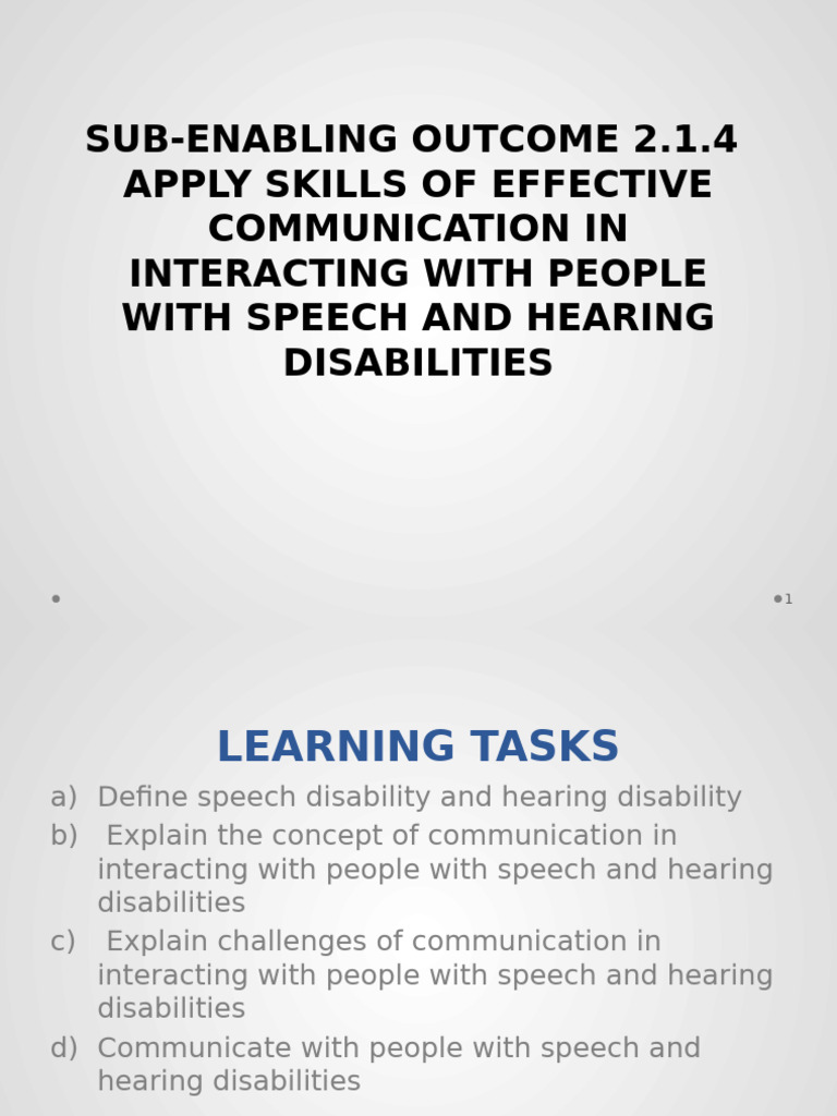Communicating with Hearing Impairments | PDF | Hearing Loss | Stuttering