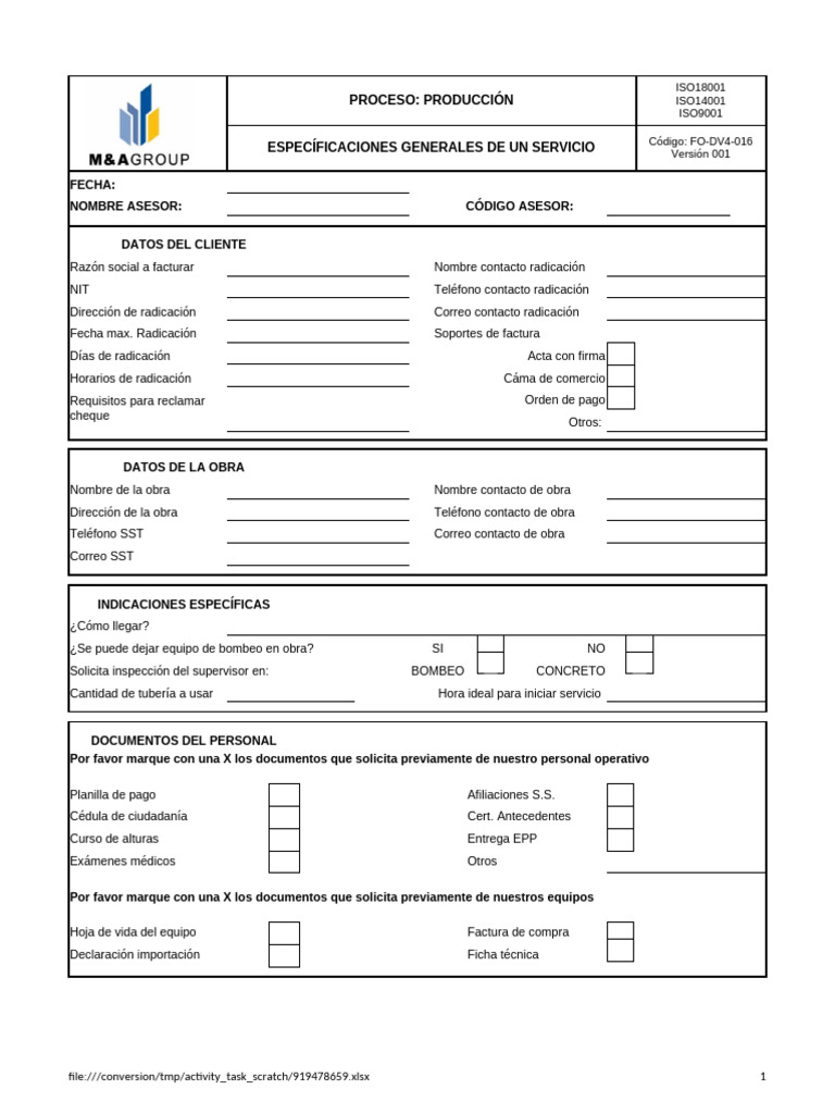 F-DIV3-006 Formato Creacion Cliente | PDF