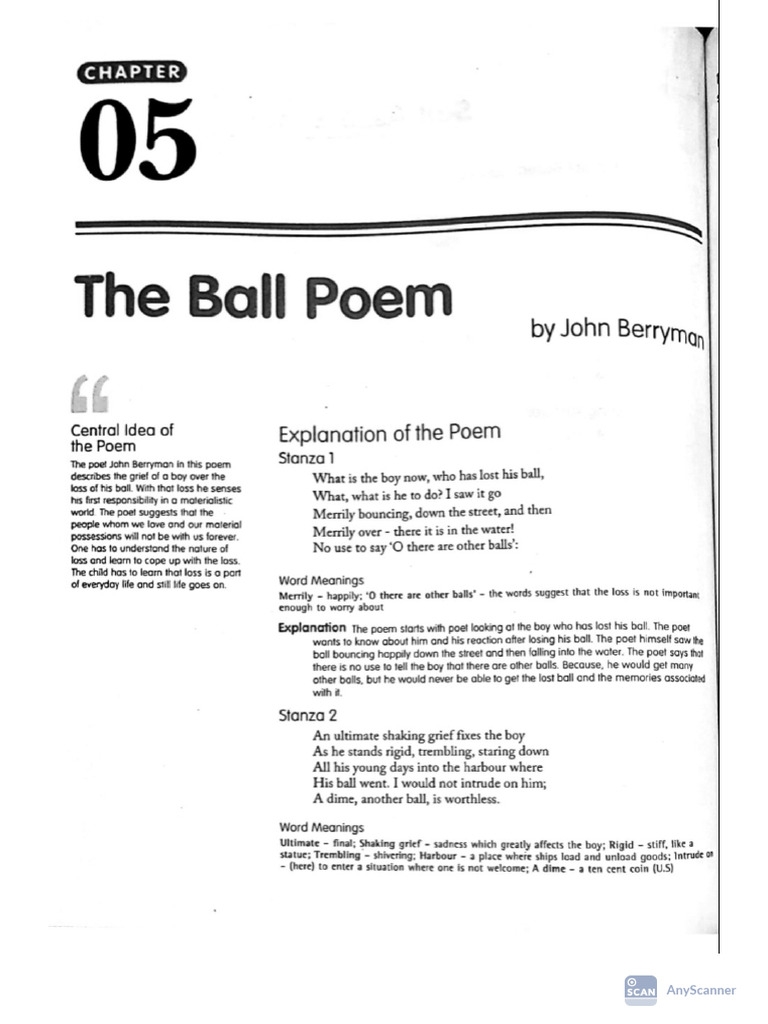 Ball Poem | PDF