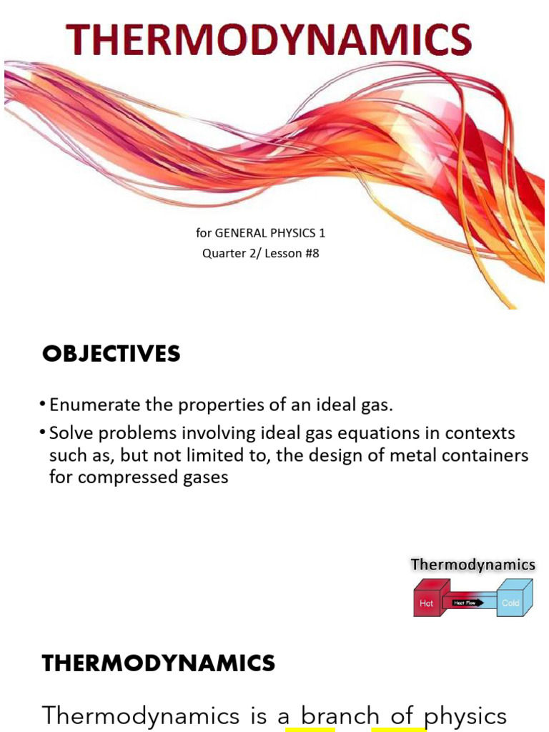 Ideal Gas Law and Thermodynamics Overview | PDF | Gases | Temperature