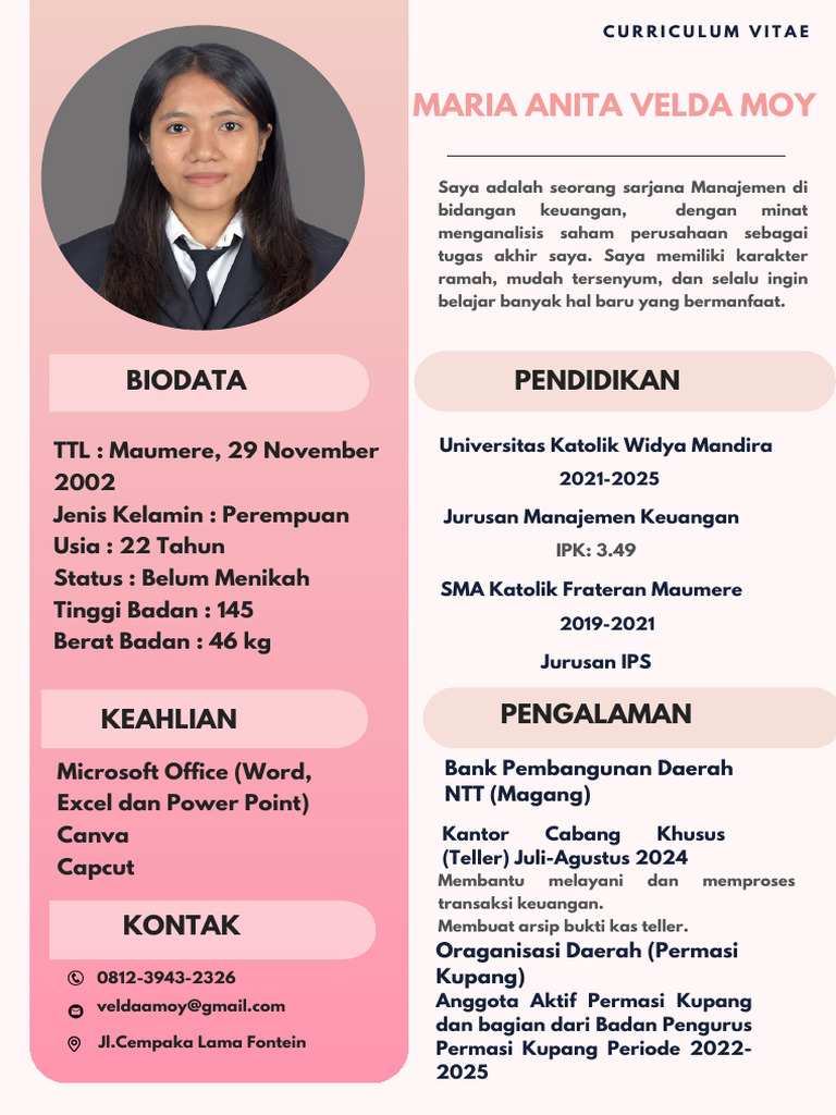 CV Maria Anita Velda Moy | PDF