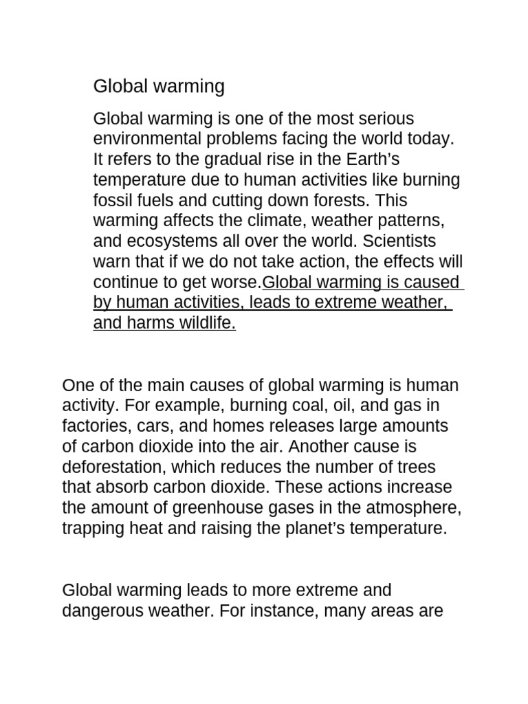 Understanding Global Warming Effects | PDF