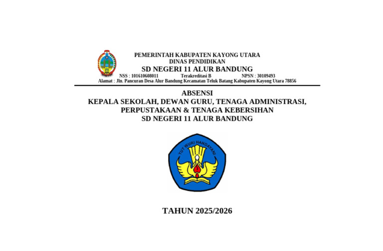 Cover Absensi Guru | PDF