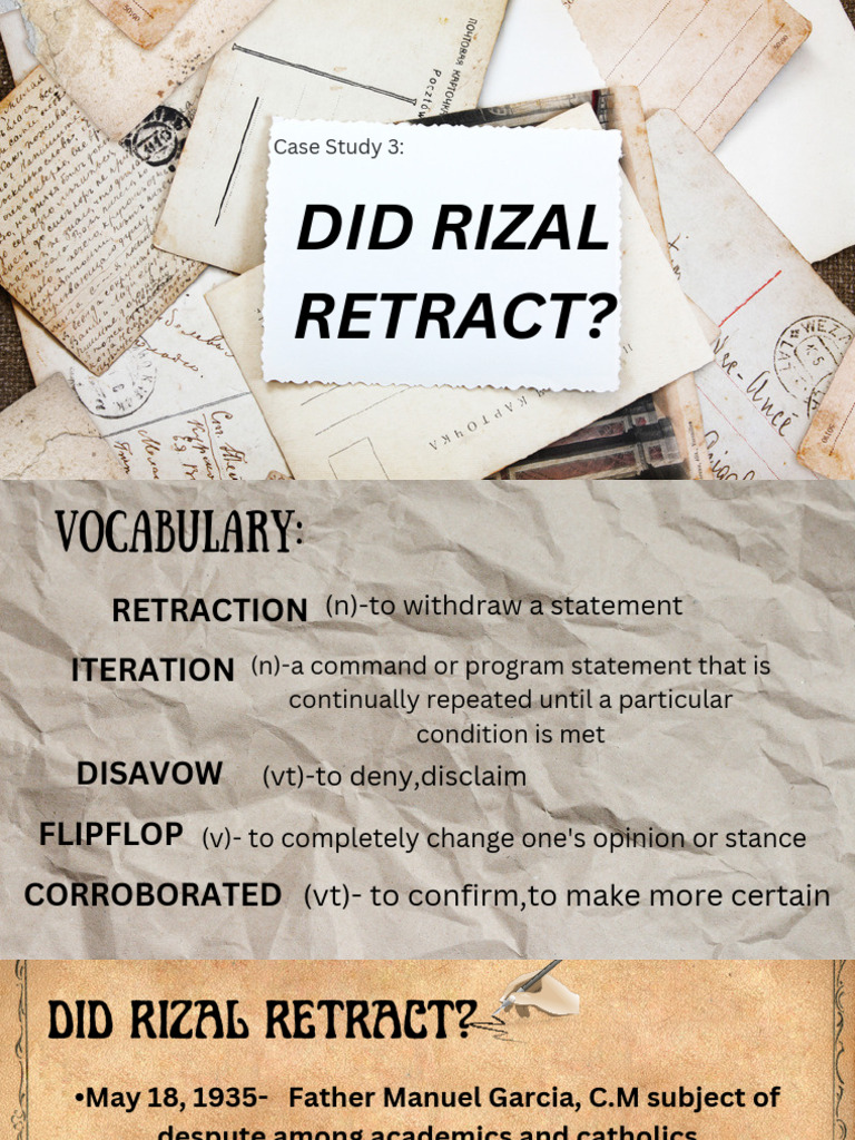 Case Study 3did Rizal Retract | PDF | Catholic Church | Philippines