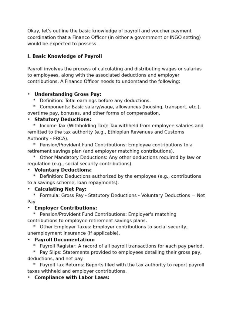 Payroll and Voucher Payment Essentials | PDF | Payroll Tax | Payments