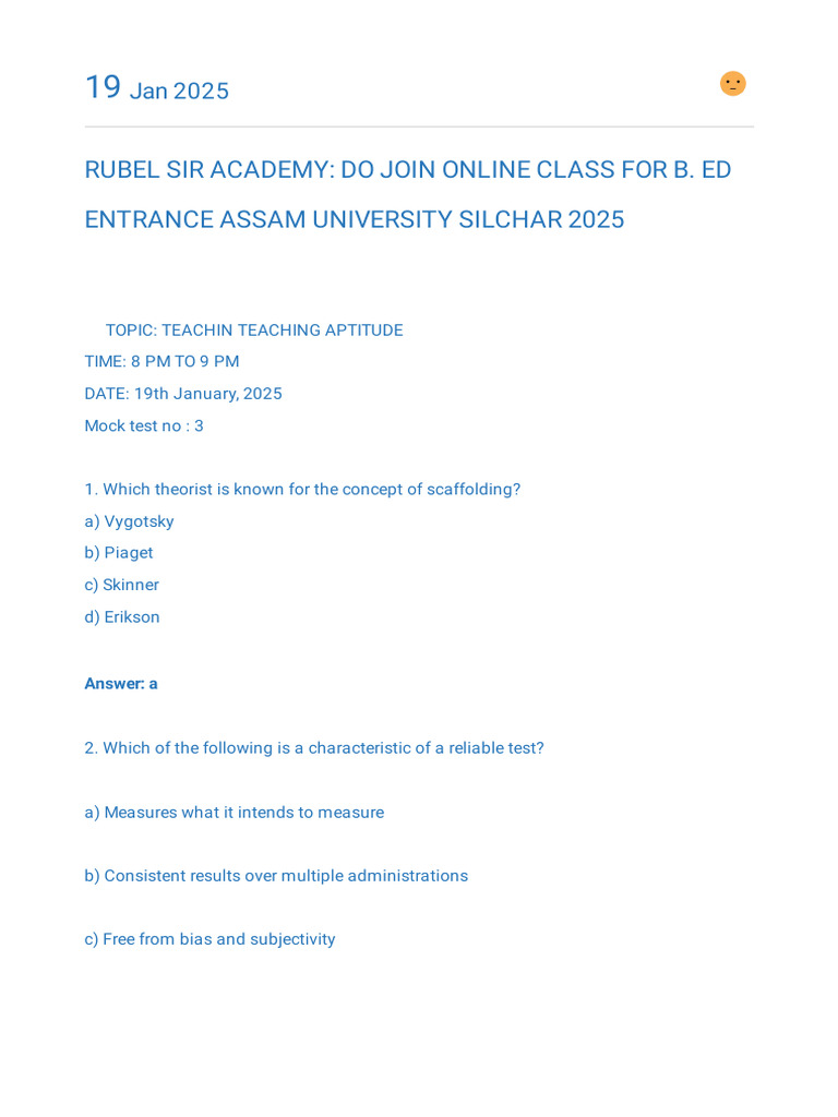 Mock Test No3 - 250716 - 212051 - 080441 | PDF | Liberal Arts Education ...