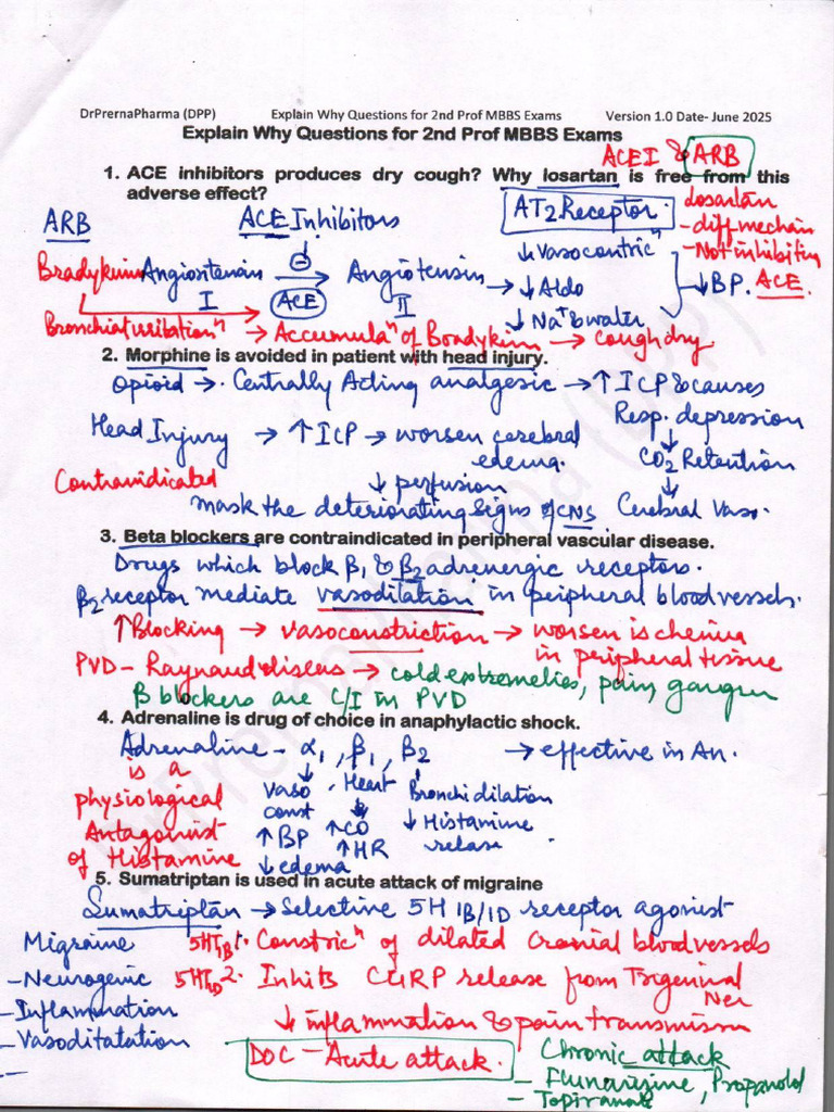 Explain Why Questions With Answers For 2nd Prof Exams | PDF